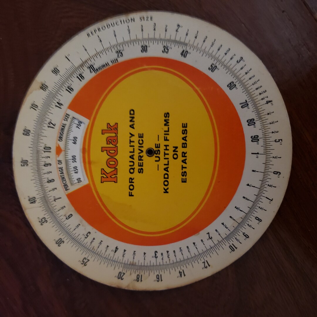 Vintage Kodak Proportion Scale for Reproduction Sizes. Cardboard - Etsy