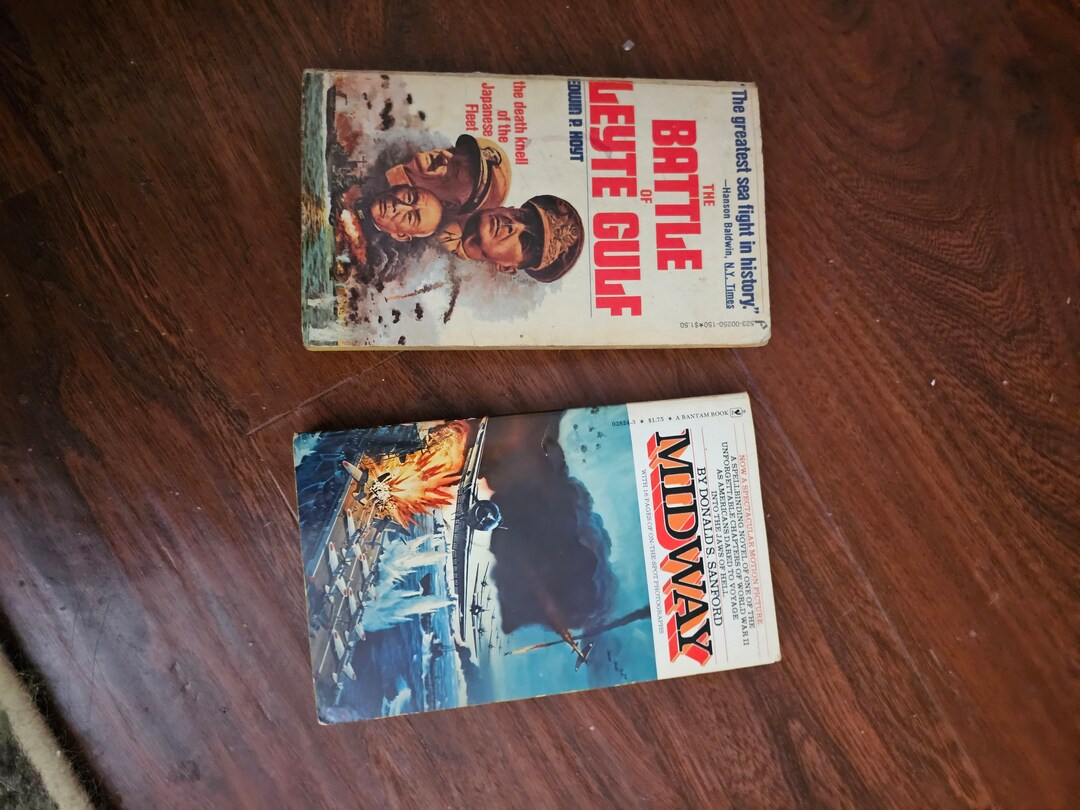 Two 1970s Paperbacks WWII. the Battle of Leyte Gulf and Midway. War ...