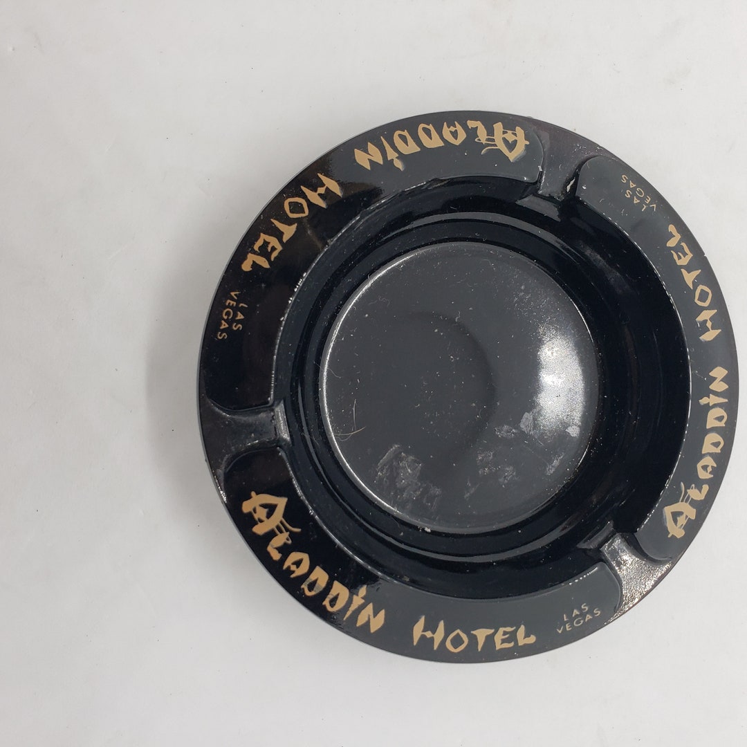 Vintage Black Ashtray Aladdin Hotel Las Vegas 4" - Etsy
