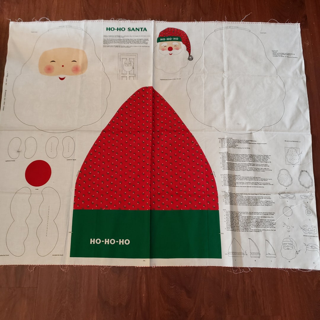 Vintage Ho Ho Santa Kit. U Make a Stuffed Santa Head With Hat to Hang ...