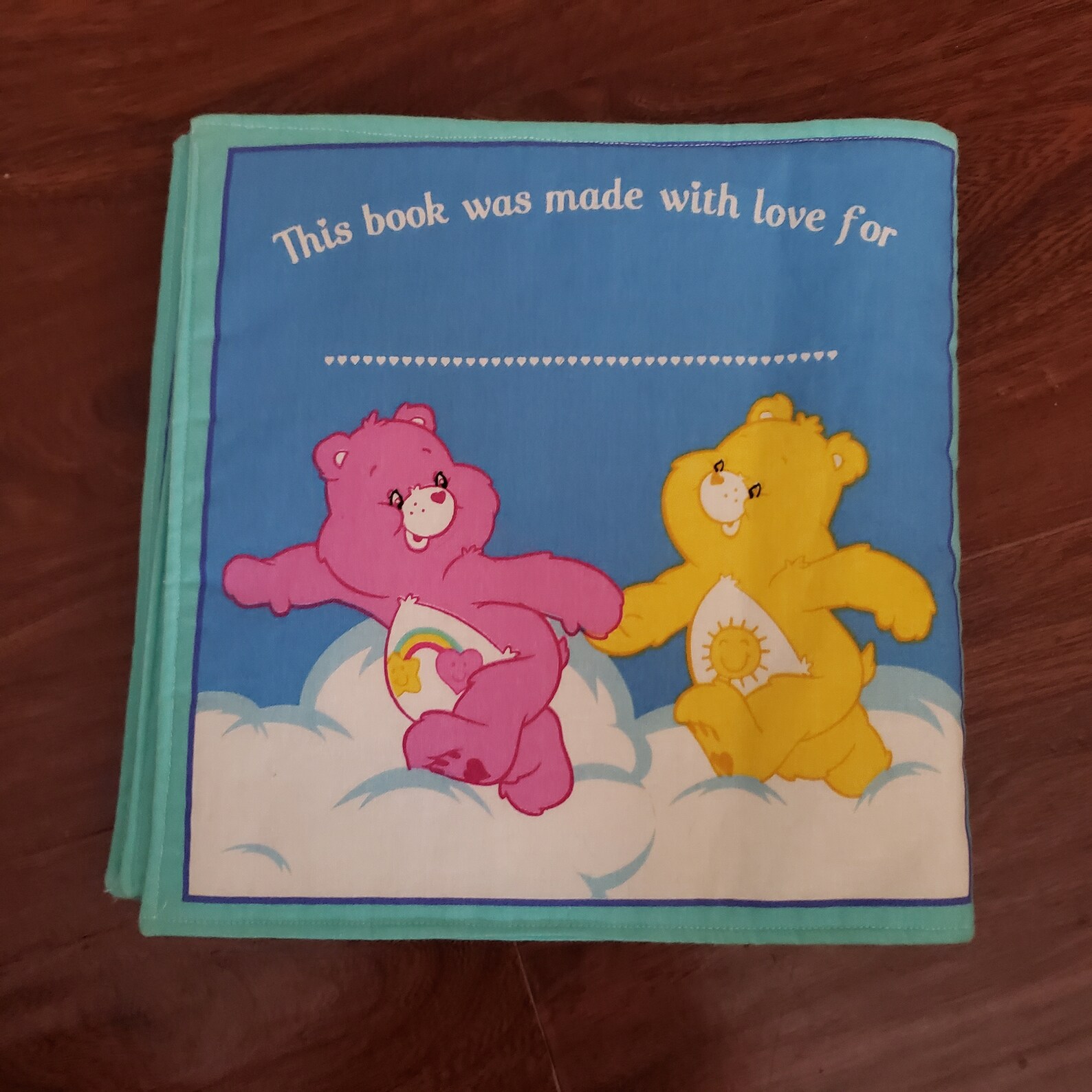 Vintage Handmade Care Bears Counting Cloth Book. Numbers 1 to 10. Good ...