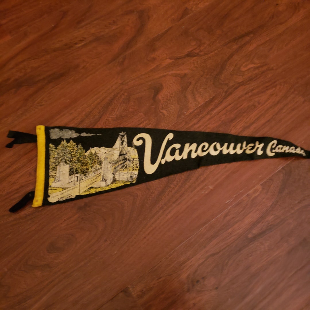 Vintage Felt Pennant. Vancouver Canada 21 - Etsy