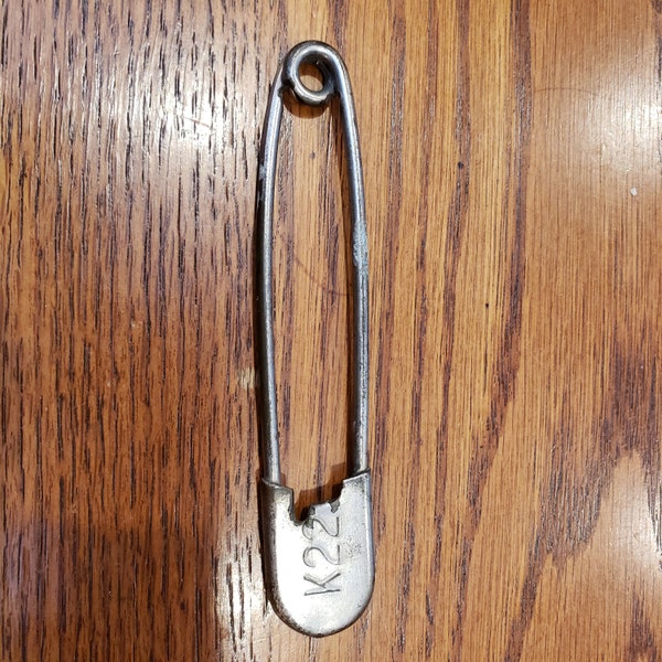 Large Brass Vintage Safety Pin - Etsy