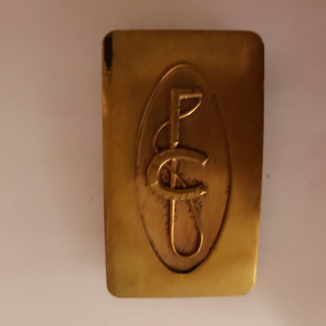 Vintage Western Belt Buckle. Cowboy. Rectangular Brass Color. Horseshoe ...