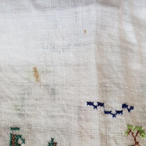 Vintage Rectangular Cross Stitch Tablecloth | Etsy