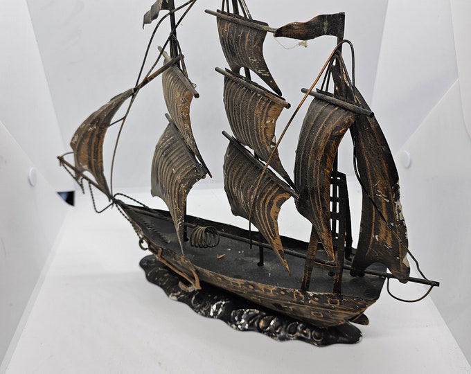 Vintage Metal Sailing Ship. Made in Hong Kong. - Etsy