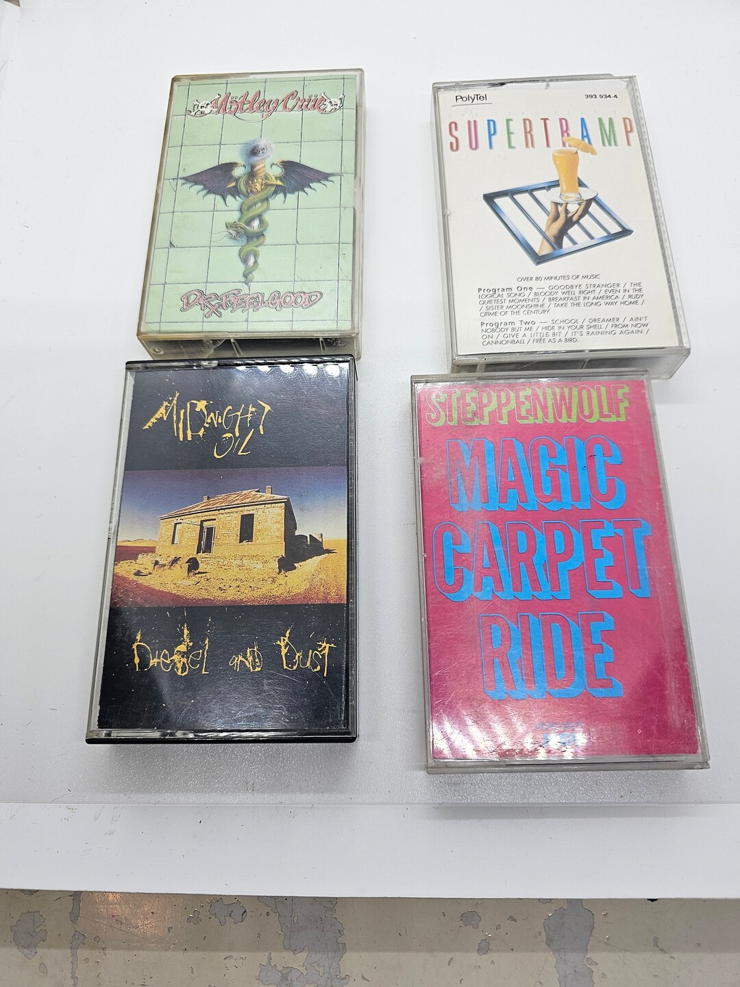 Group of 4 Heavy Metal Cassette Tapes. Rock. Steppenwolf,midnight Pil ...