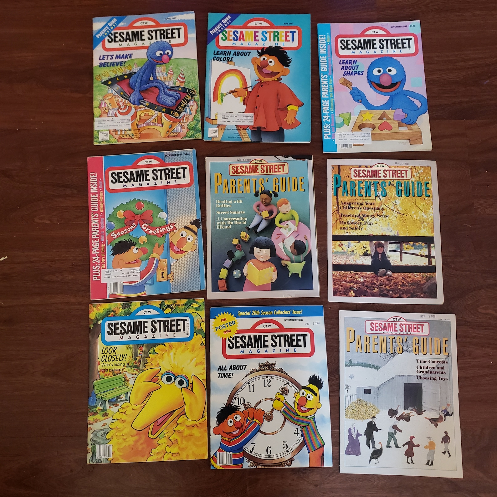 Group of 9 Sesame Street Magazines 1987-88. 3 Parent Guides 6 - Etsy