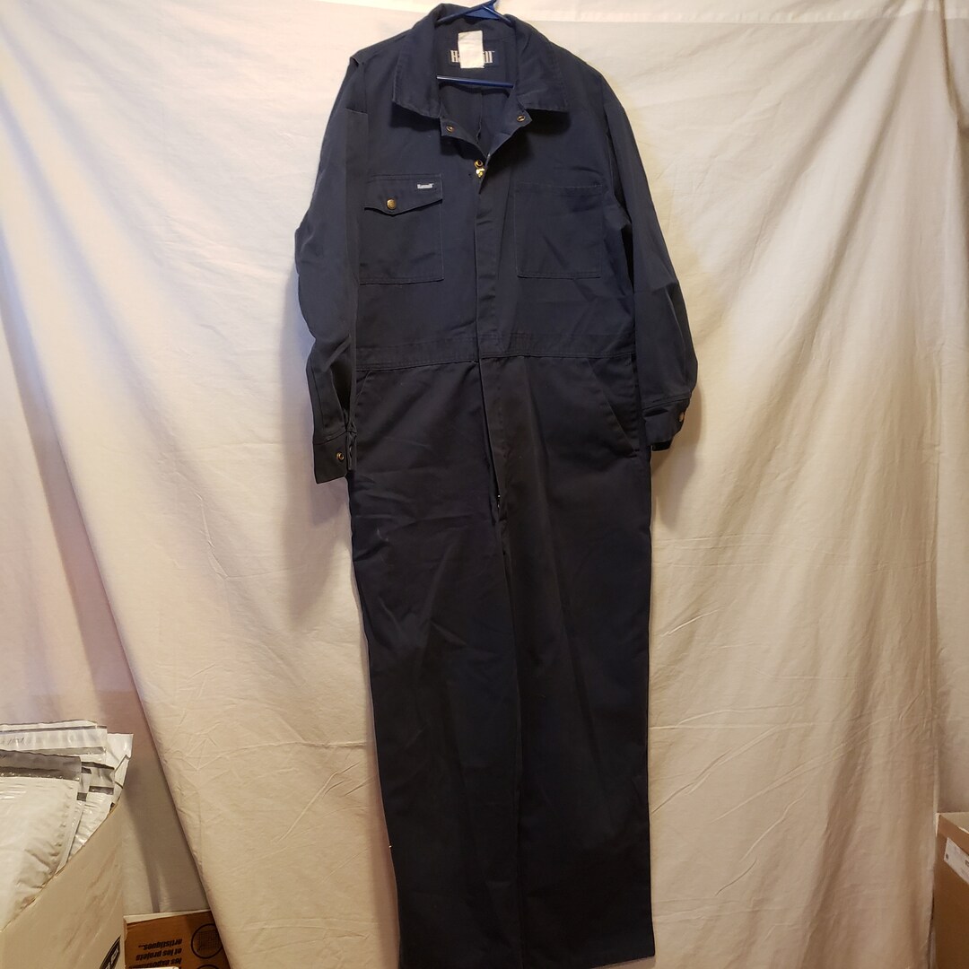 Vintage Mens Dark Blue Cotton Coveralls Made by Hamill Size 44 - Etsy