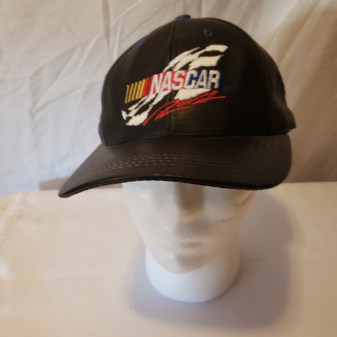 Vintage Nascar Racing Leather Men's Hat. Modern Headwear - Etsy