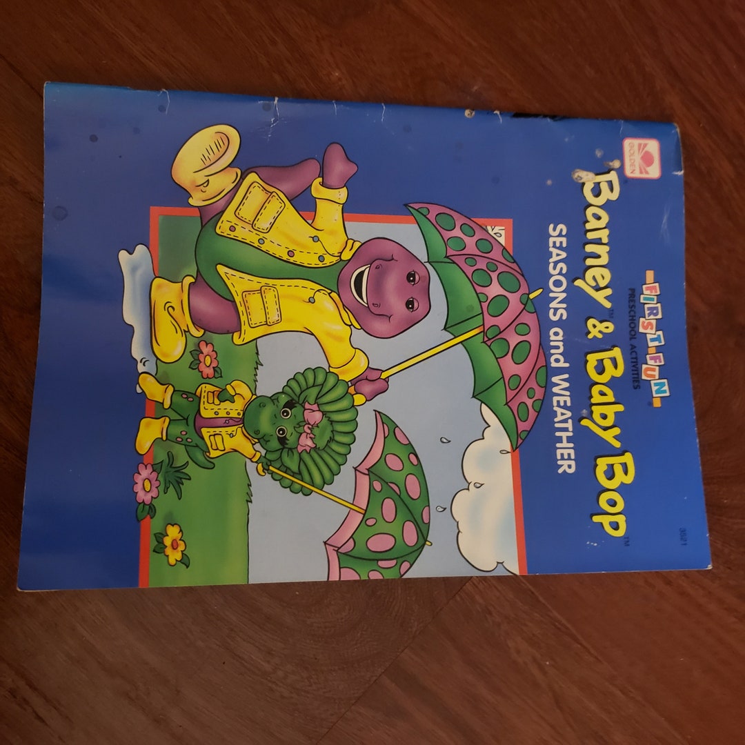 1993 Coloring Book First-run Preschool Activities Barney and Baby Bop ...