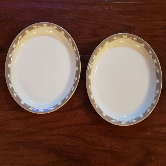 Set of 2 Syracuse China Restaurant Wareķ Oval Platters | Etsy