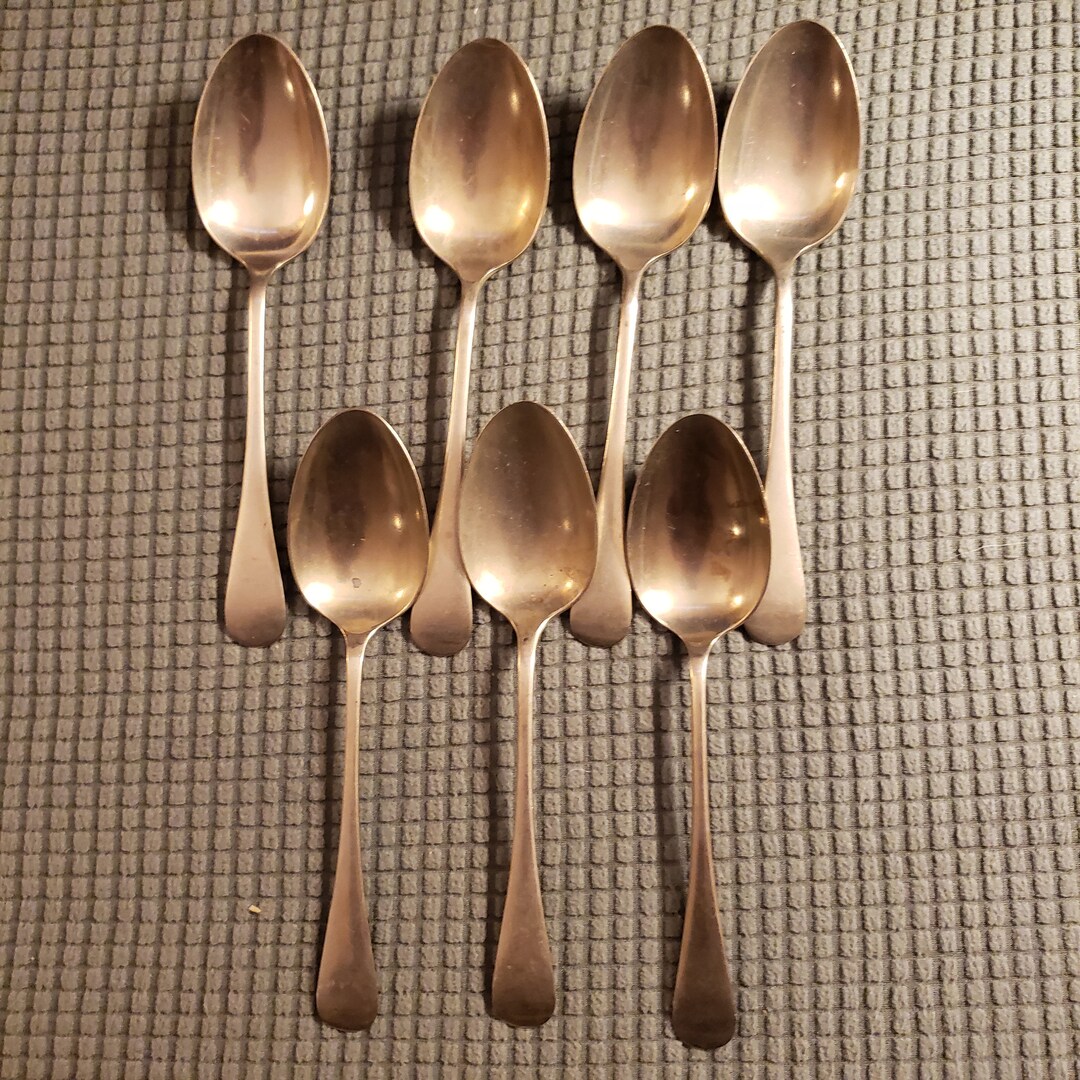 7 Silver Plated Large Spoons. Made by AP&P. Gem Silver - Etsy
