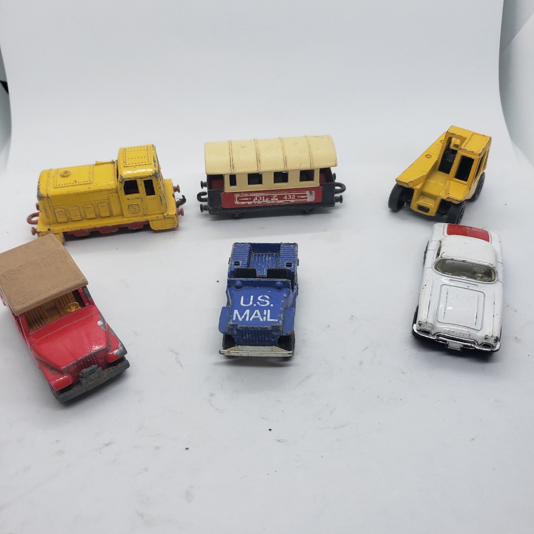 Group of Vintage Matchbox Vehicles. Made in England. Trains. Corvette ...