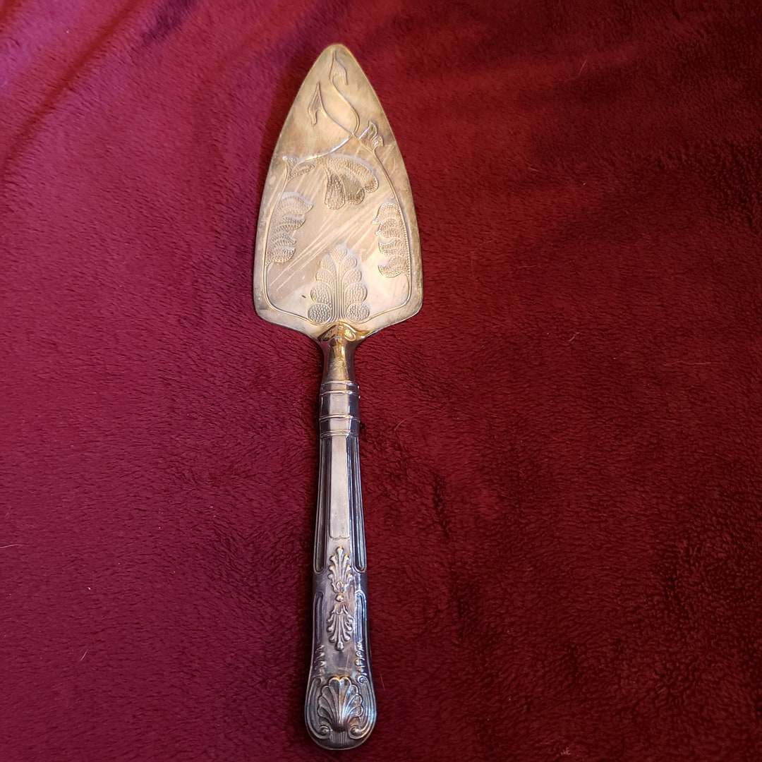 Silver Plated Cake Servers With Floral Design Made by Mayell. Made in ...