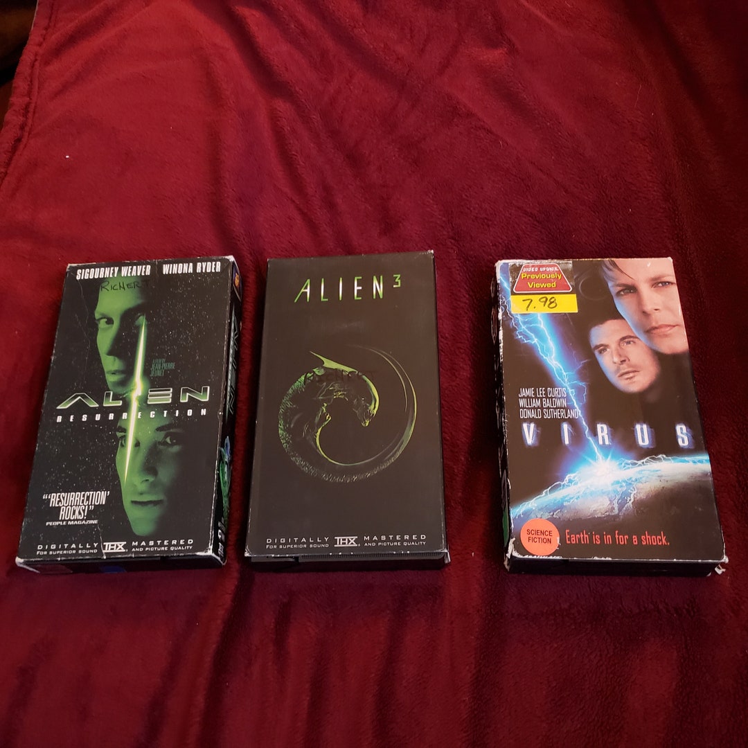 Set of 3 Horror VHS Tapes. Virus. Alien 3. Alien Resurrection - Etsy
