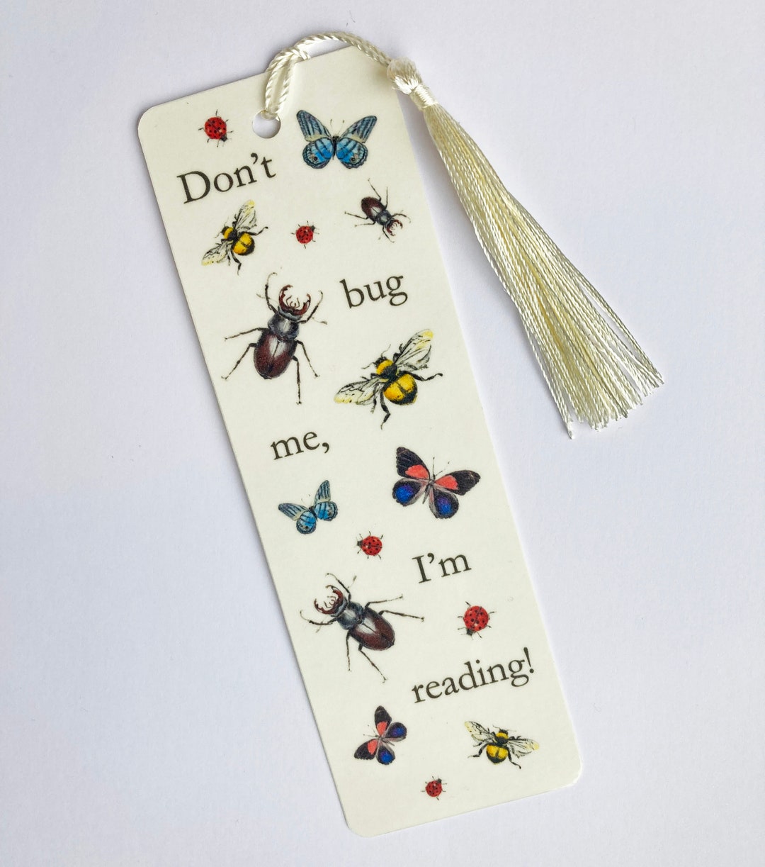 Bugs Bookmark, Insects Bookmark, Children's Gift, 'don't Bug Me, I'm ...