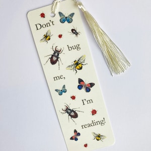 Bugs Bookmark, Insects Bookmark, Children's Gift, 'don't Bug Me, I'm ...