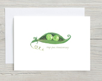 Happy Anniversary Card Two Peas in a Pod Happy Valentine's Day Card ...