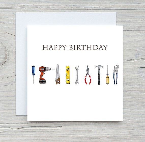 Tools Birthday Card Tools Card Builder's Birthday Card | Etsy