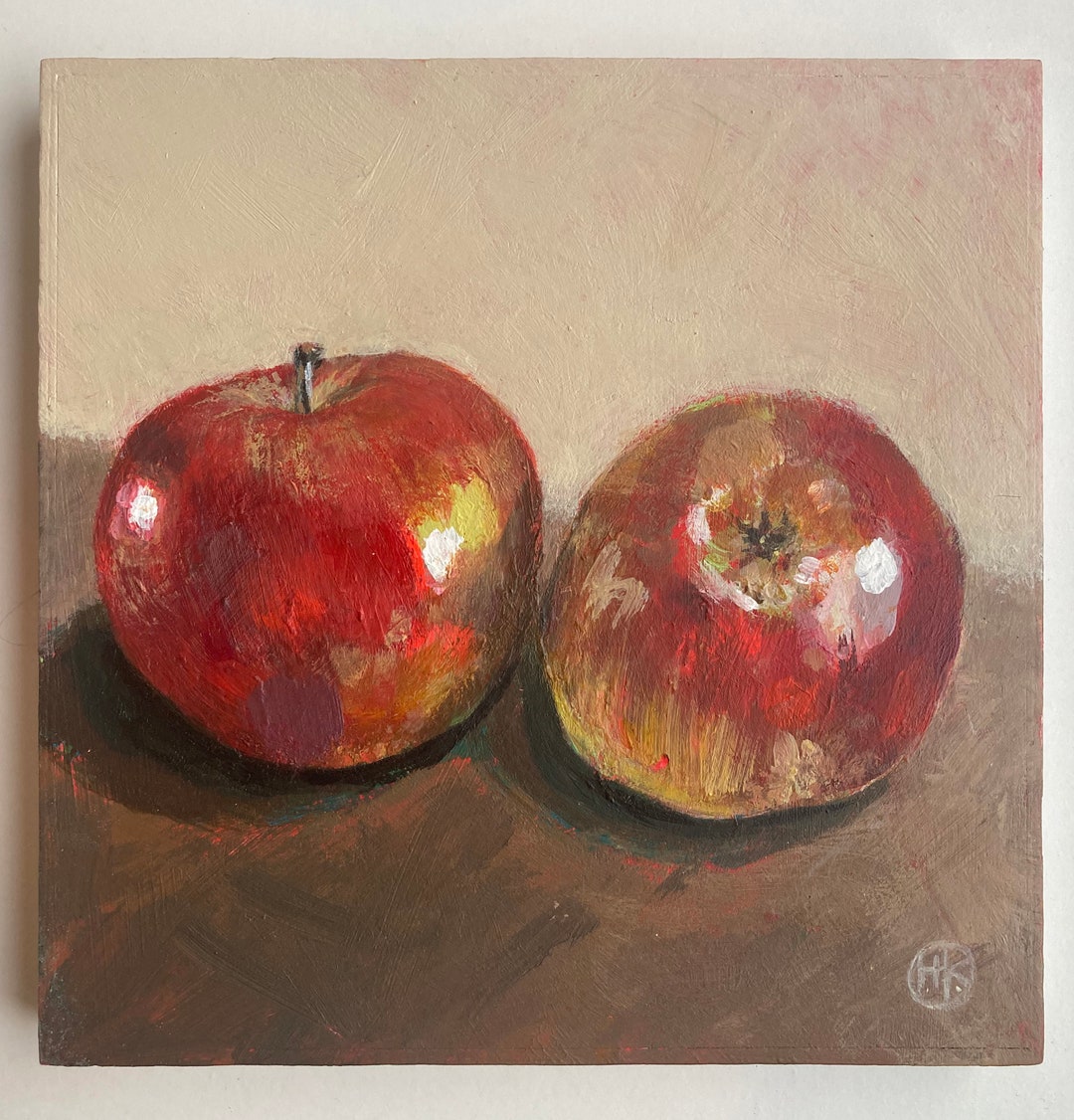 Original Painting of Apples Still Life Impressionist Fruit - Etsy