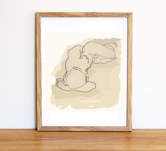 Figure Drawing PRINT of Figure Sketch Pencil Drawing | Etsy