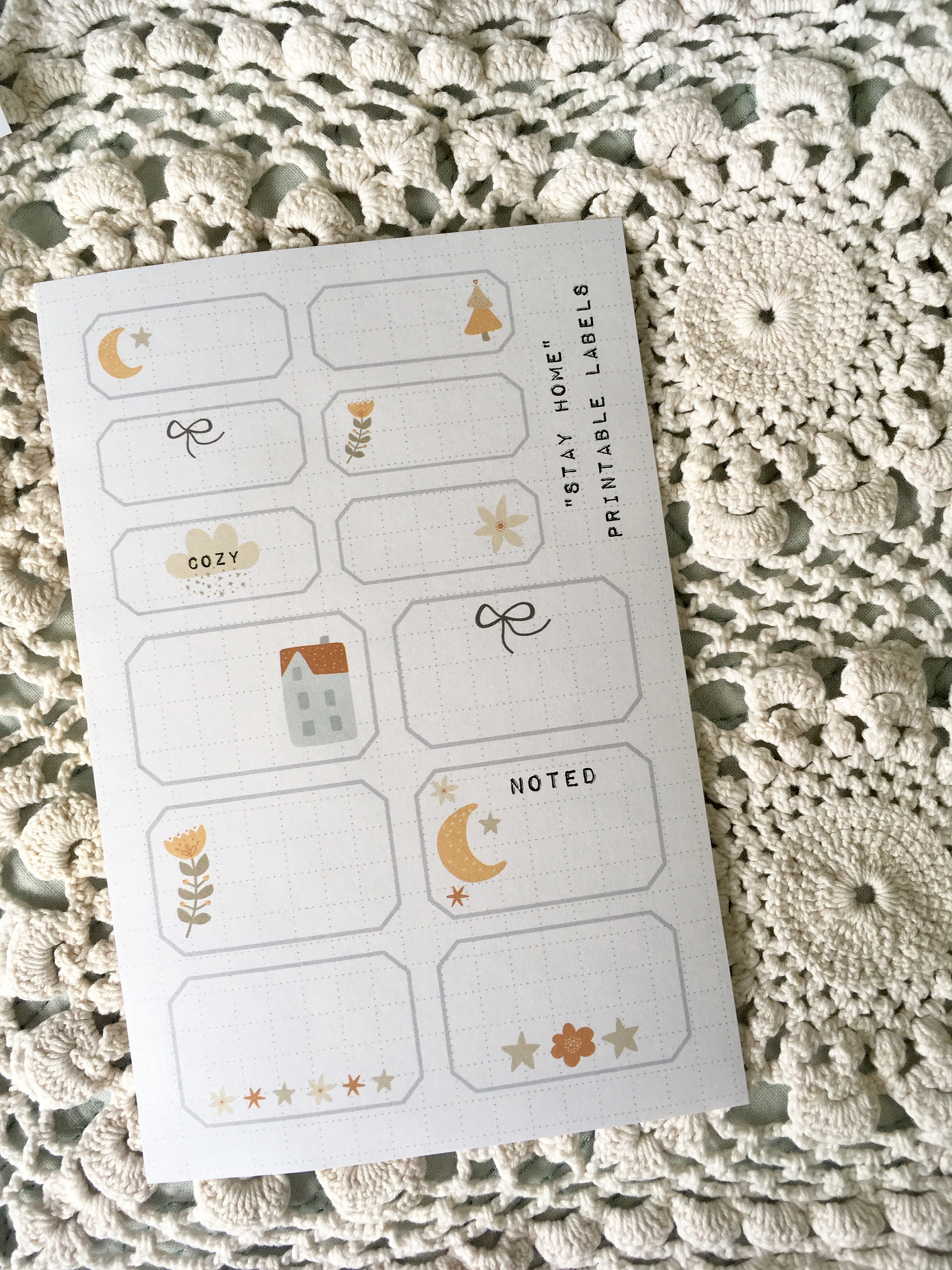 Stay Home Printable Stickers Cozy/winter Themed Printable - Etsy