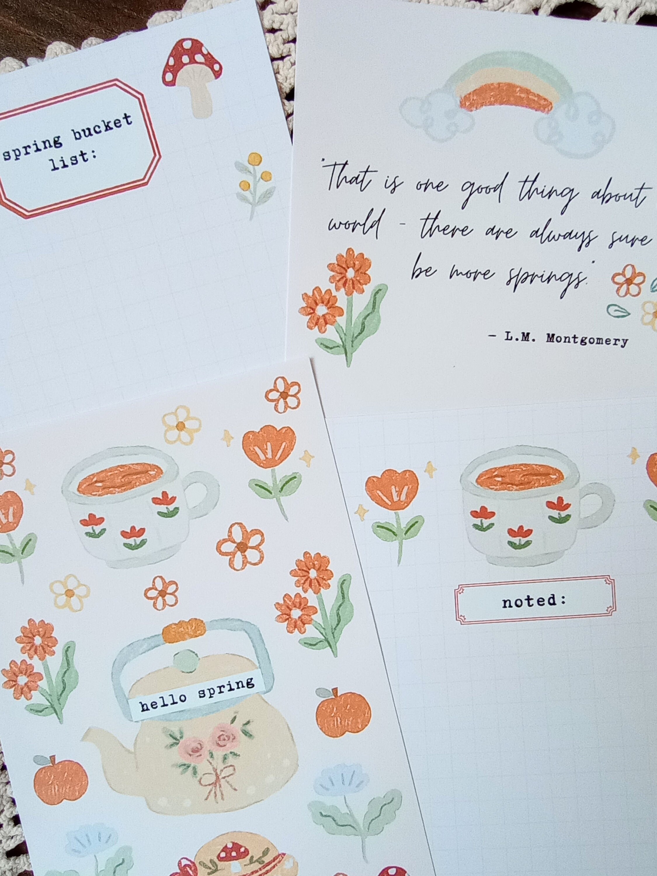Spring Folk Art Journal Cards - Printable Journal Cards for Journaling ...