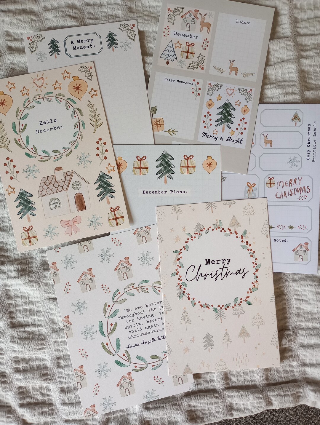 Cozy Christmas Journal Kit Printable Journal Kit for Planning and ...