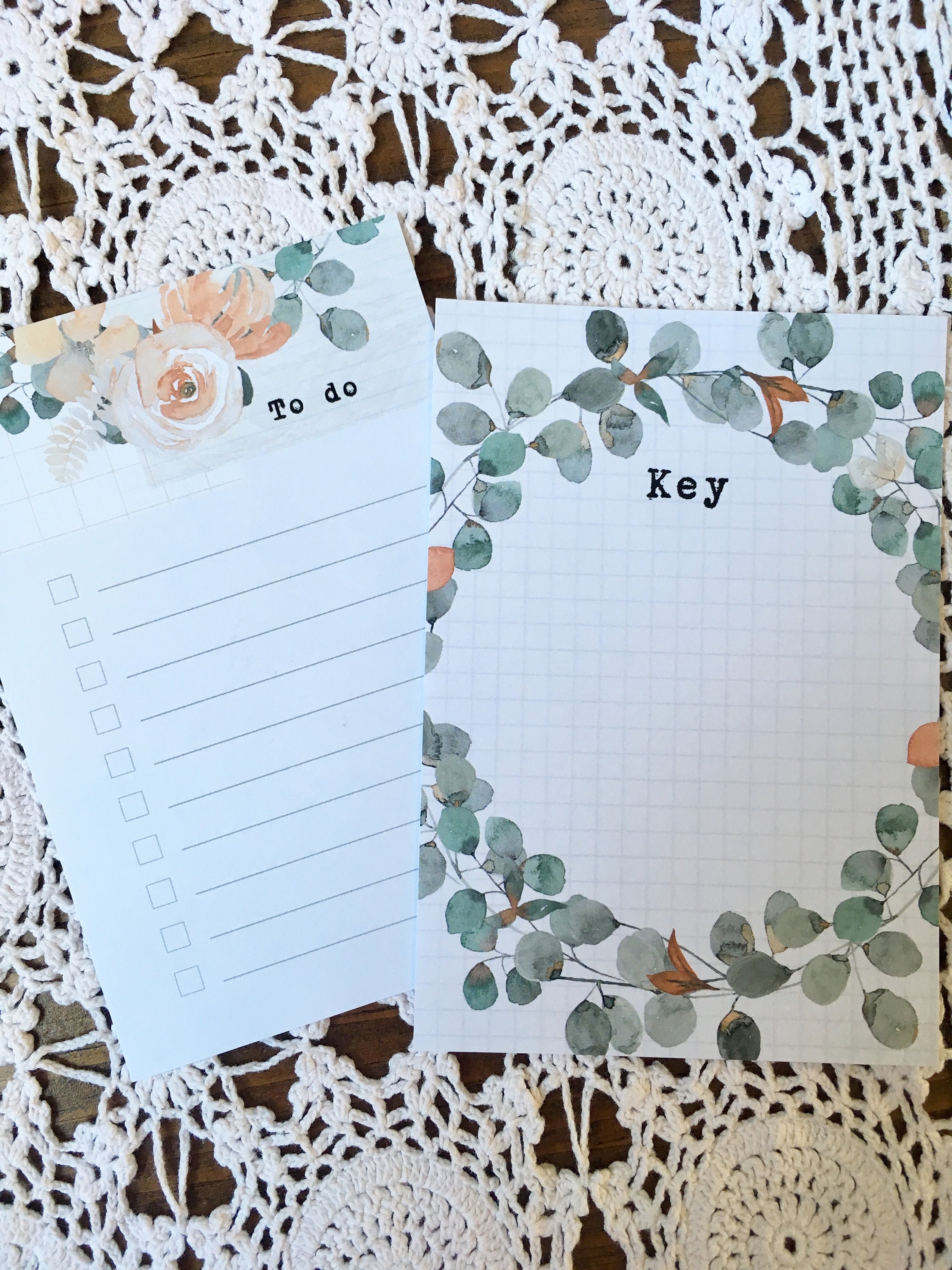 Eucalyptus and Floral Printable Planner Cards - Set of 4 Printable ...