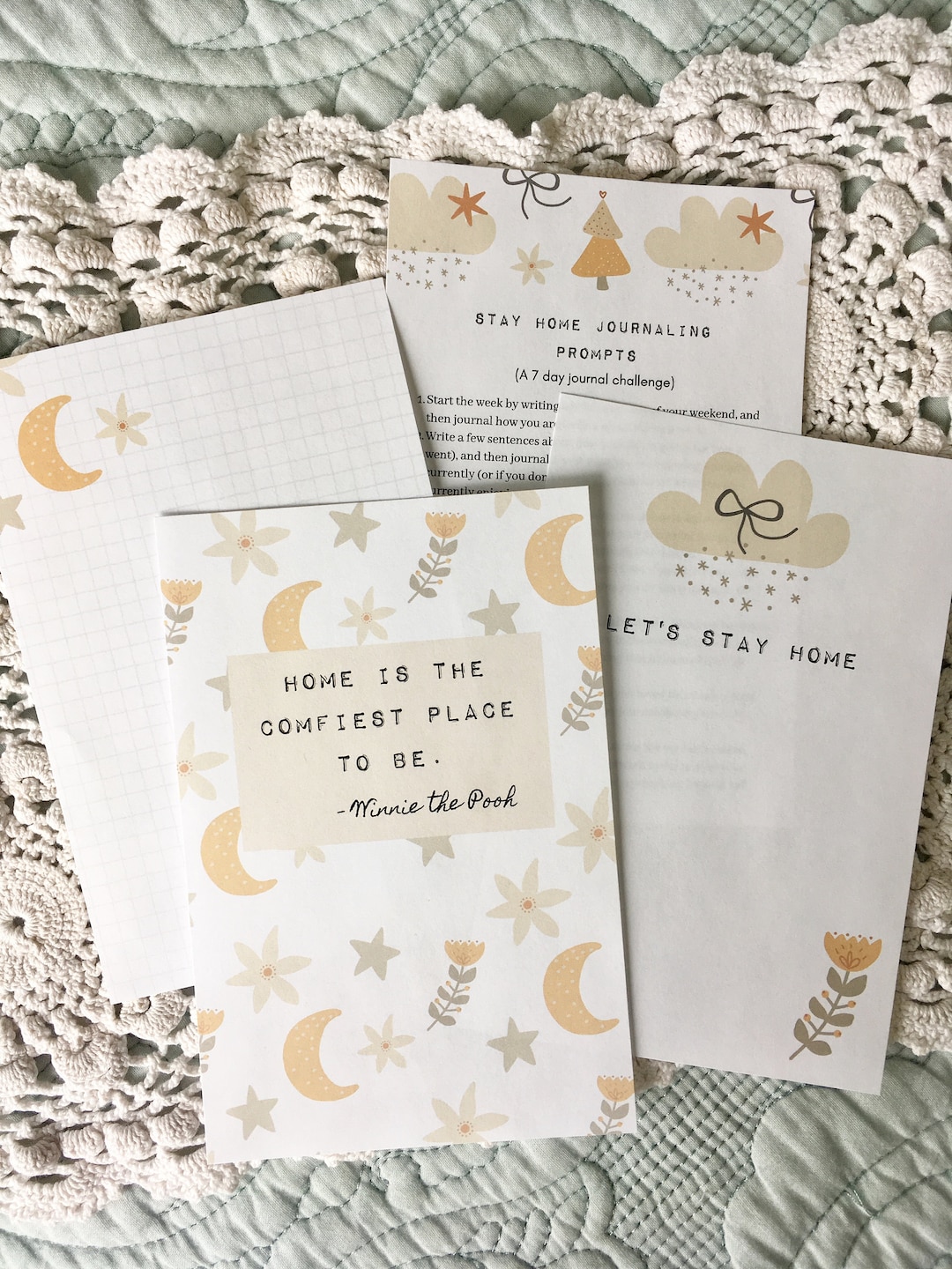 Stay Home Printable Journal Cards - Cozy/winter Themed Printable ...