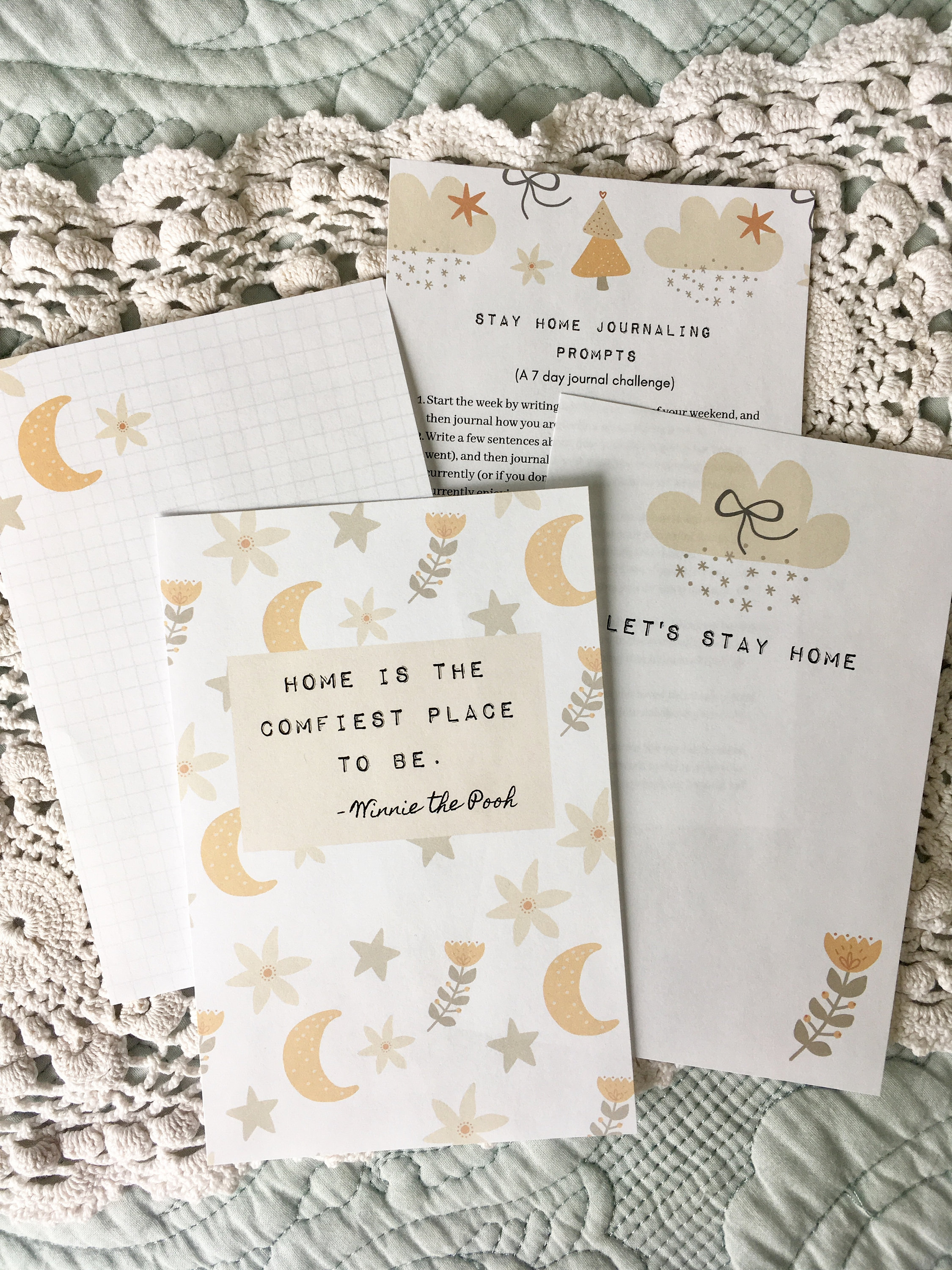 Stay Home Printable Journal Cards - Cozy/winter Themed Printable ...