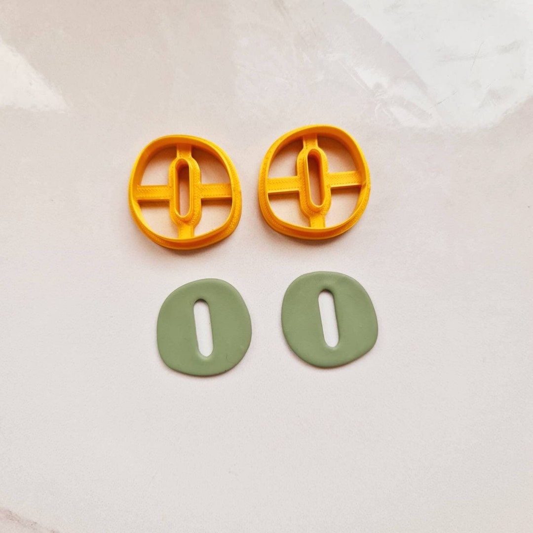 Organic Fat Circle Set 35mm Clay Cutter clay Earrings Clay Earring ...