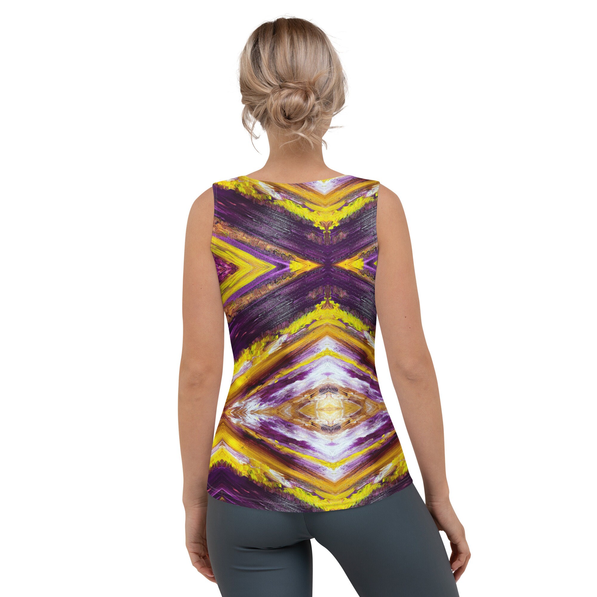 Abstract Art Tank Top Artsy Crop Top Painting Cropped Tank Boho Art ...