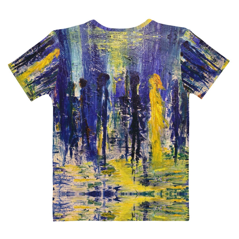Abstract Art Top Artsy Top Painting Cropped T-shirt Boho Art Shirt Art ...