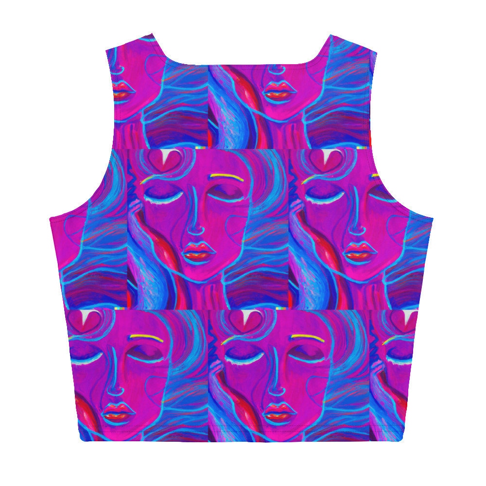 Abstract Art Tank Top Artsy Crop Top Painting Cropped Tank Boho Art ...