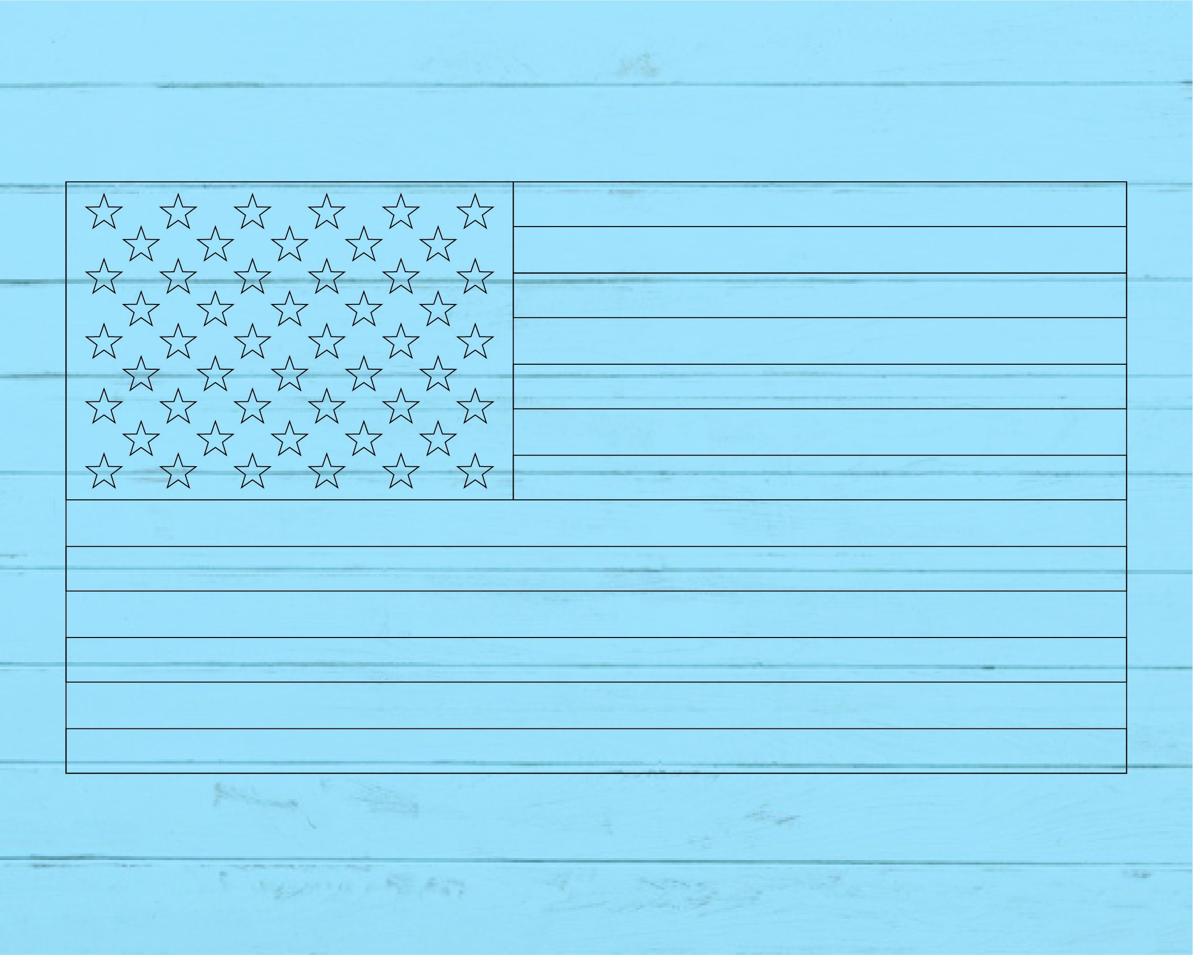 Large American Flag Template