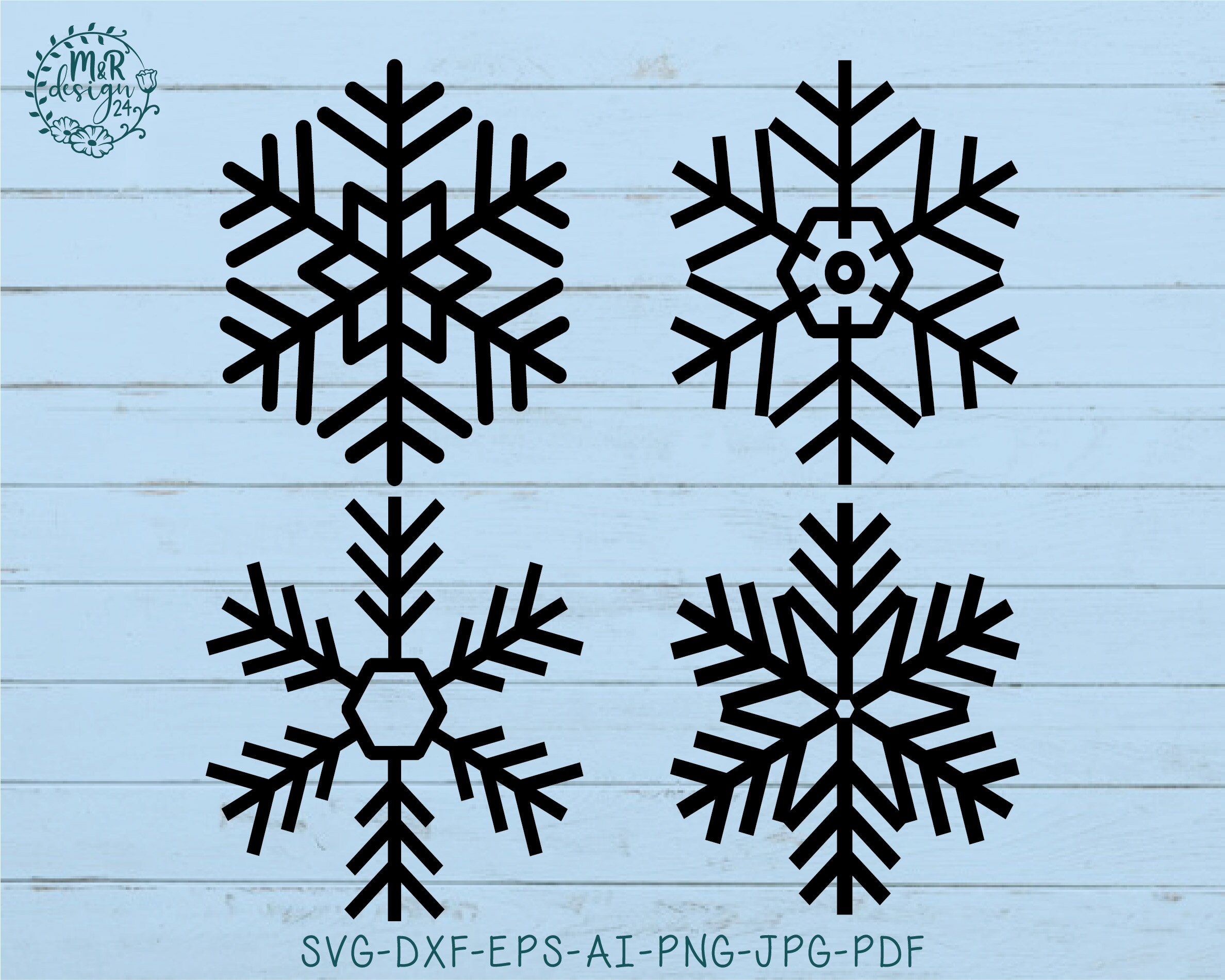 Snowflake Snowflake Bundle Svg Dxf Png Eps Ai Pdf Jpg | Etsy