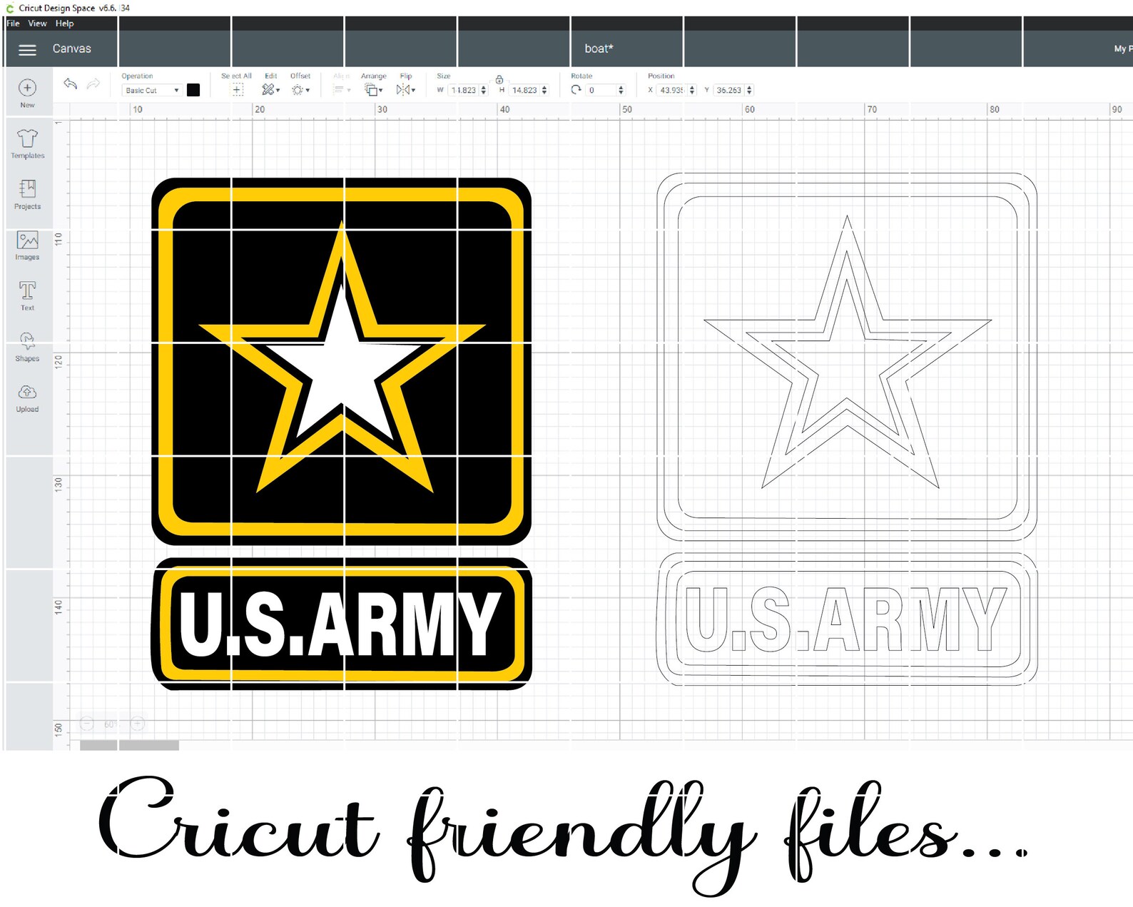 United States Army Logo SVG sublimation svg Words with Star | Etsy