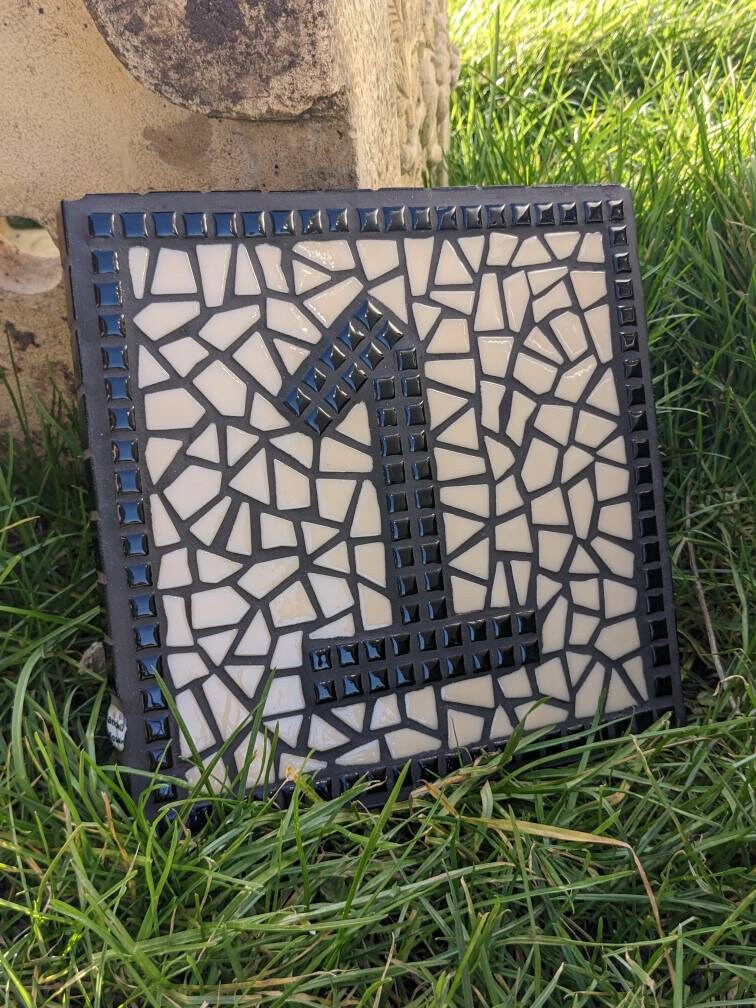 Unique House Number Plate Address Sign Ceramic & Glass Plaque ...