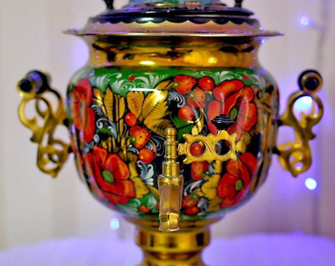 Soviet Samovar Hand Painted Electric Samovar Metal Tea Pot Working ...