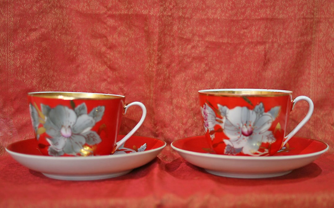 Vintage Ukrainian Tea Set for Two - China Teacup - Baranovsky Porcelain ...