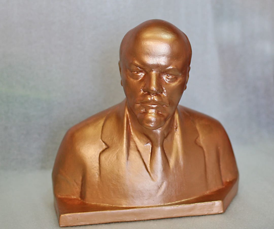 Soviet Era Lenin Bust Sculpture Statue Figurine Metal - Etsy