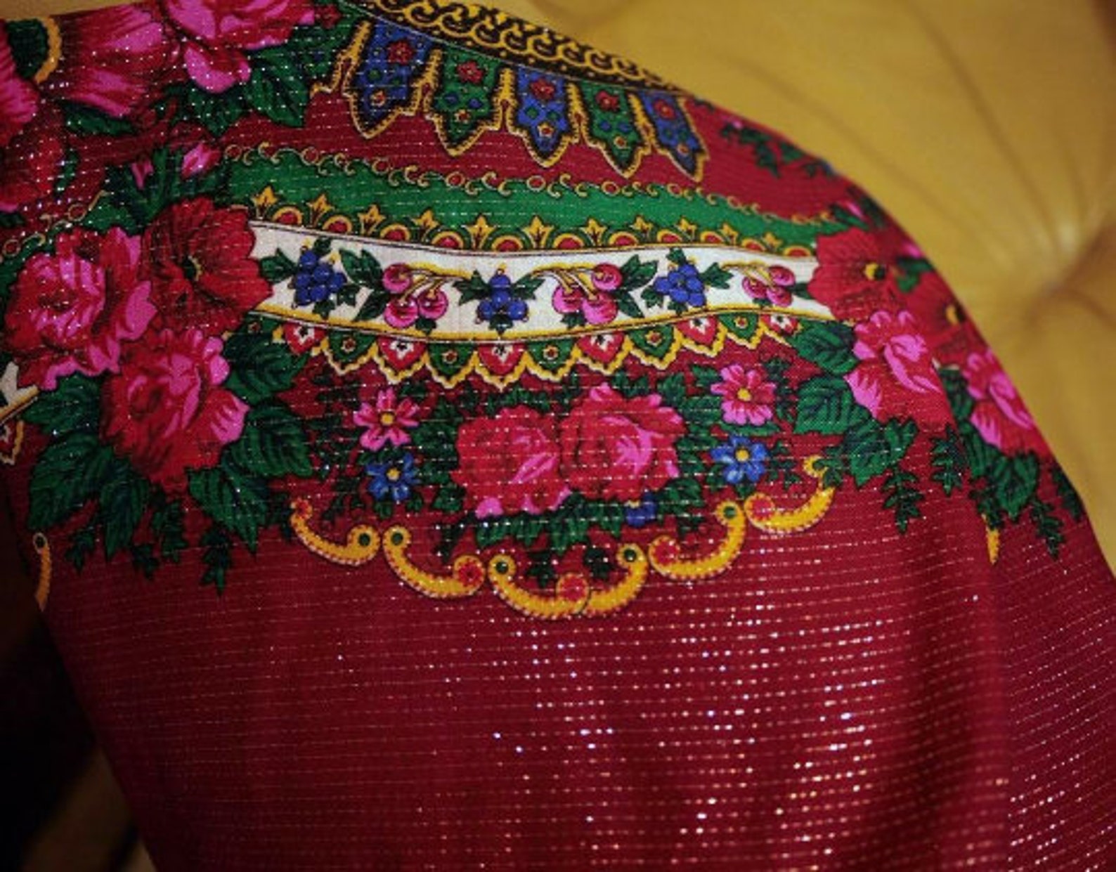 Vintage Japanese Head Scarf Shawl With Tassels Dark Red Pink | Etsy