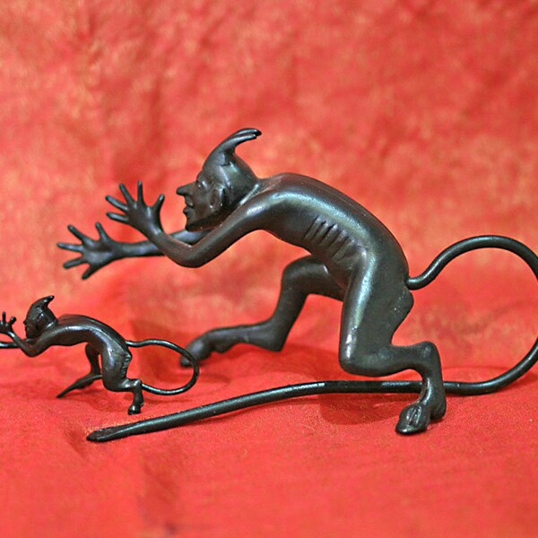 Vintage Devil Statue - Etsy