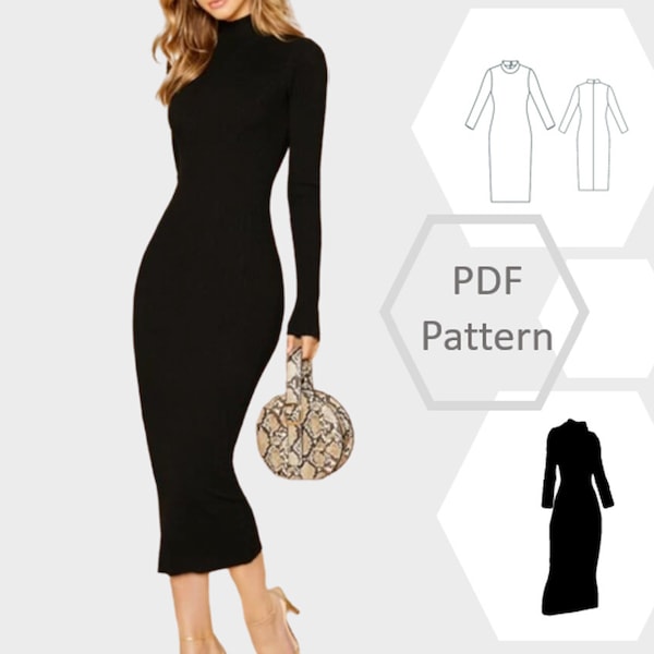 Midi Dress Pattern - Etsy UK