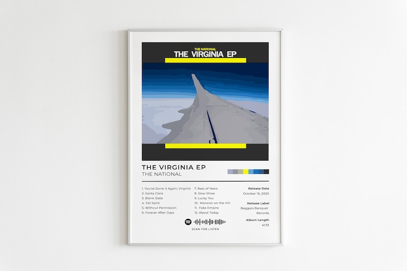 Virgina EP, Redesign the National Band Cover Album Print Poster - Etsy