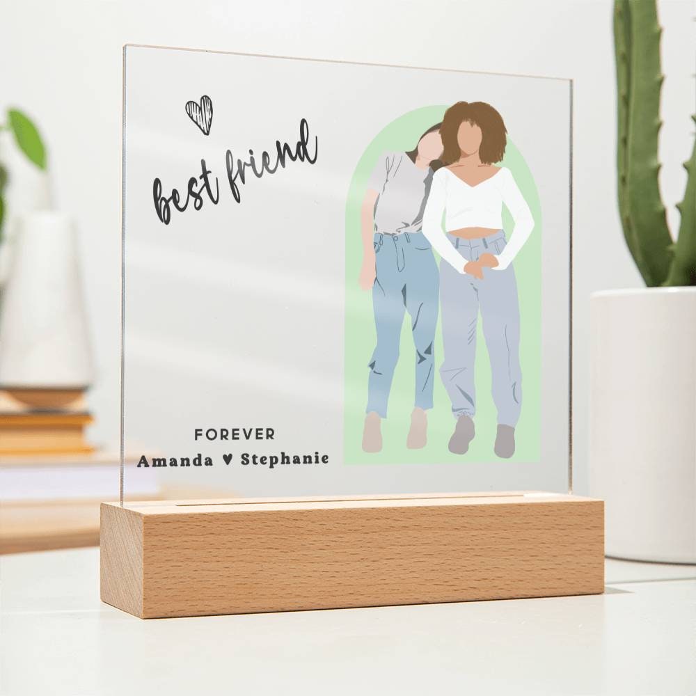 Custom Song Acrylic Plaque With a Faceless Portrait of You and Your ...