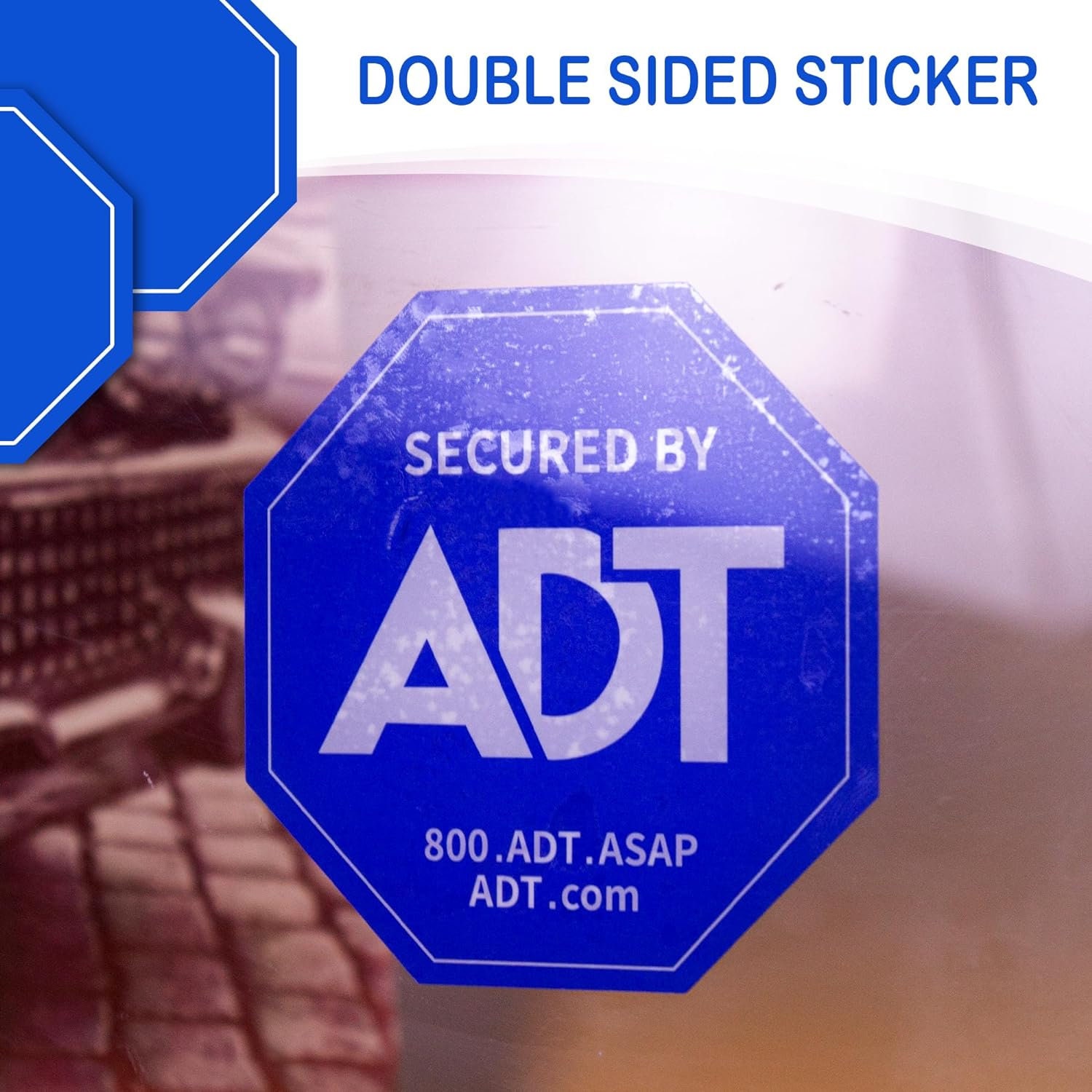 ADT Security Stickers Double-sided Security Signs,12 Pack Waterproof ...