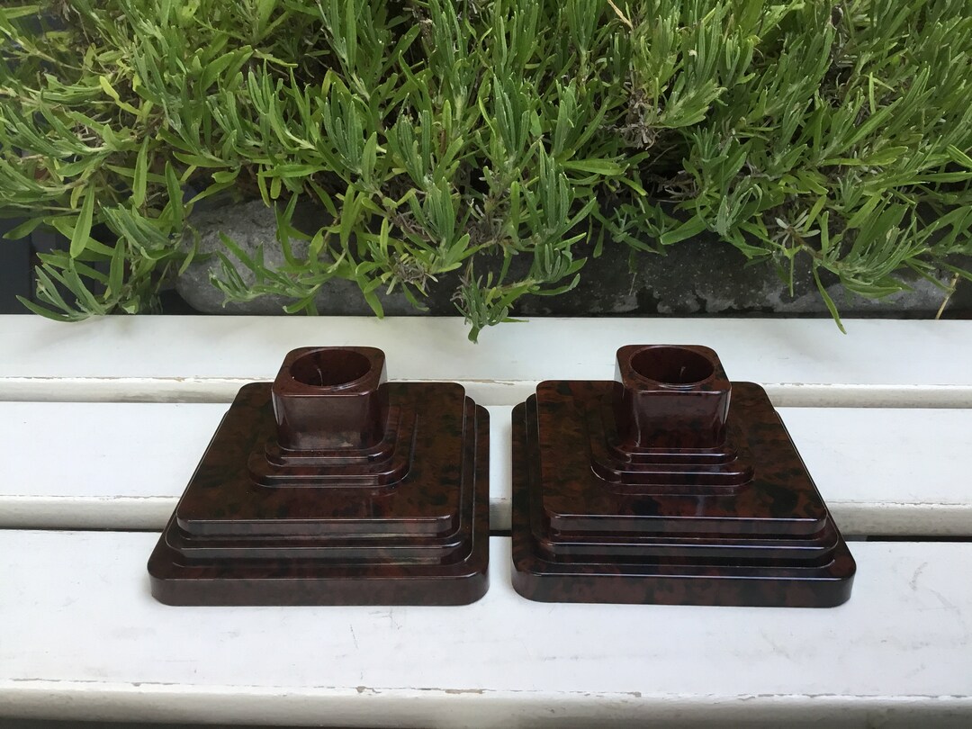 Bakelite Candlesticks From the Art-deco Period Around 1930 2 Beautiful ...